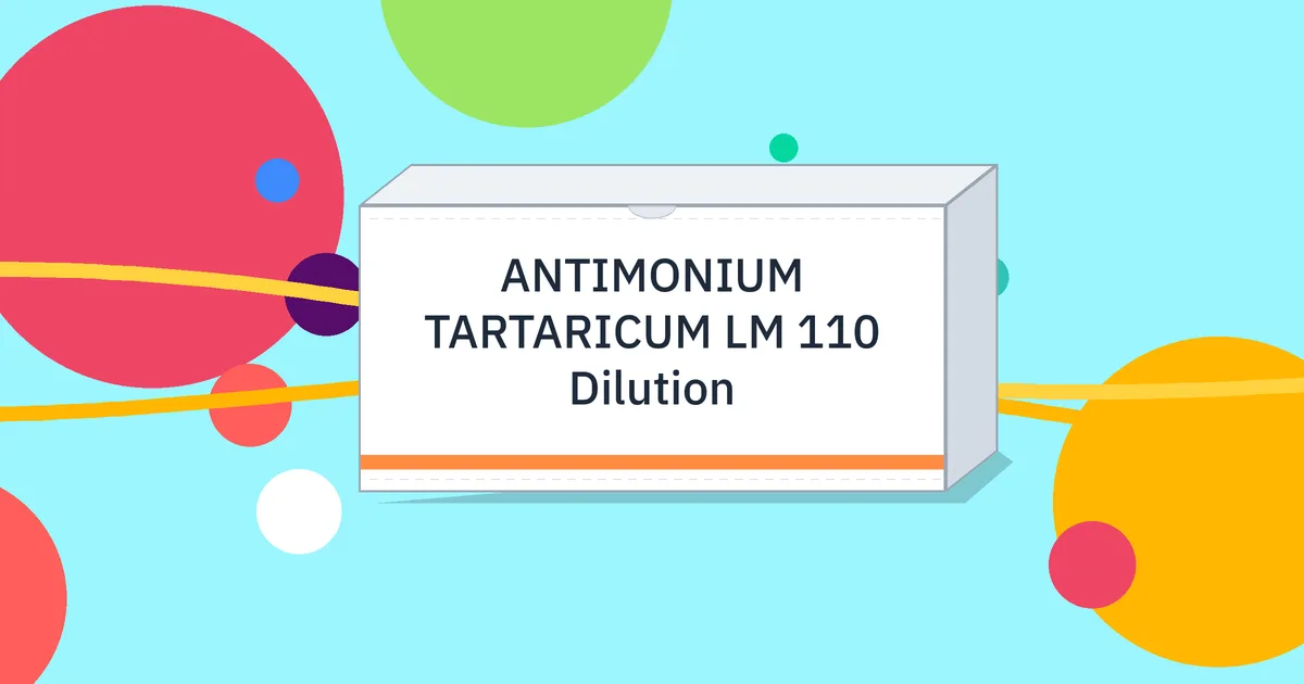 Symbolbild: Packung mit der Aufschrift ANTIMONIUM TARTARICUM LM 110 Dilution (PZN 12764949) – Verfügbarkeit und Bezug in Apotheken in Frankfurt am Main
