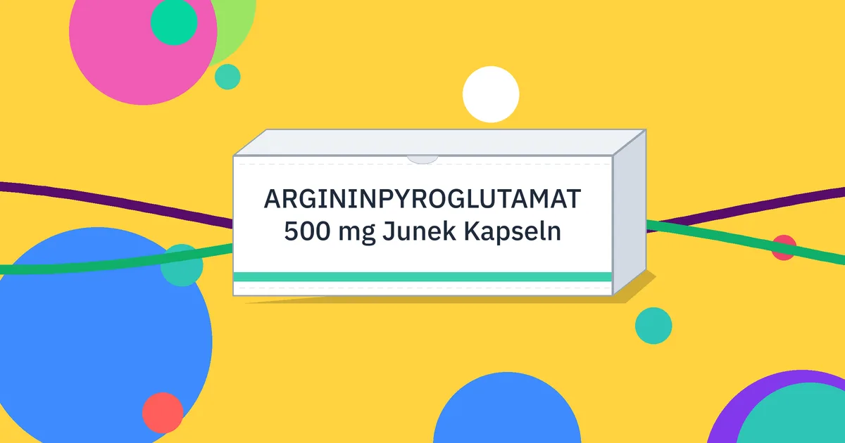 Symbolbild: Packung mit der Aufschrift ARGININPYROGLUTAMAT 500 mg Junek Kapseln (PZN 00138224) – Verfügbarkeit und Bezug in Apotheken in Frankfurt am Main