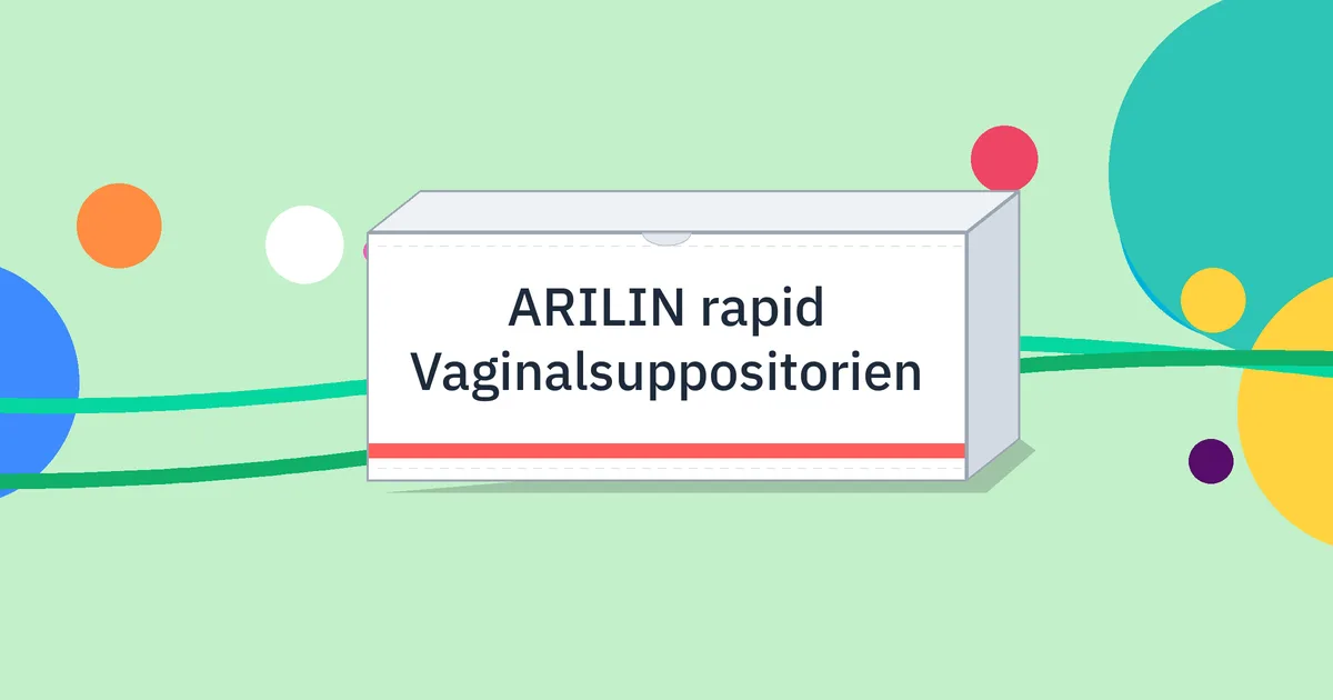 Symbolbild: Packung mit der Aufschrift ARILIN rapid Vaginalsuppositorien (PZN 06967418) – Verfügbarkeit und Bezug in Apotheken in Frankfurt am Main