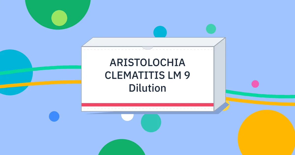 Symbolbild: Packung mit der Aufschrift ARISTOLOCHIA CLEMATITIS LM 9 Dilution (PZN 13391261) – Verfügbarkeit und Bezug in Apotheken in Frankfurt am Main