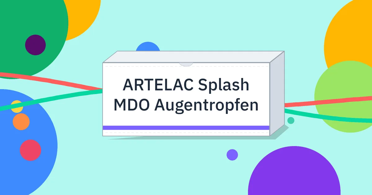 Symbolbild: Packung mit der Aufschrift ARTELAC Splash MDO Augentropfen (PZN 07707033) – Verfügbarkeit und Bezug in Apotheken in Frankfurt am Main