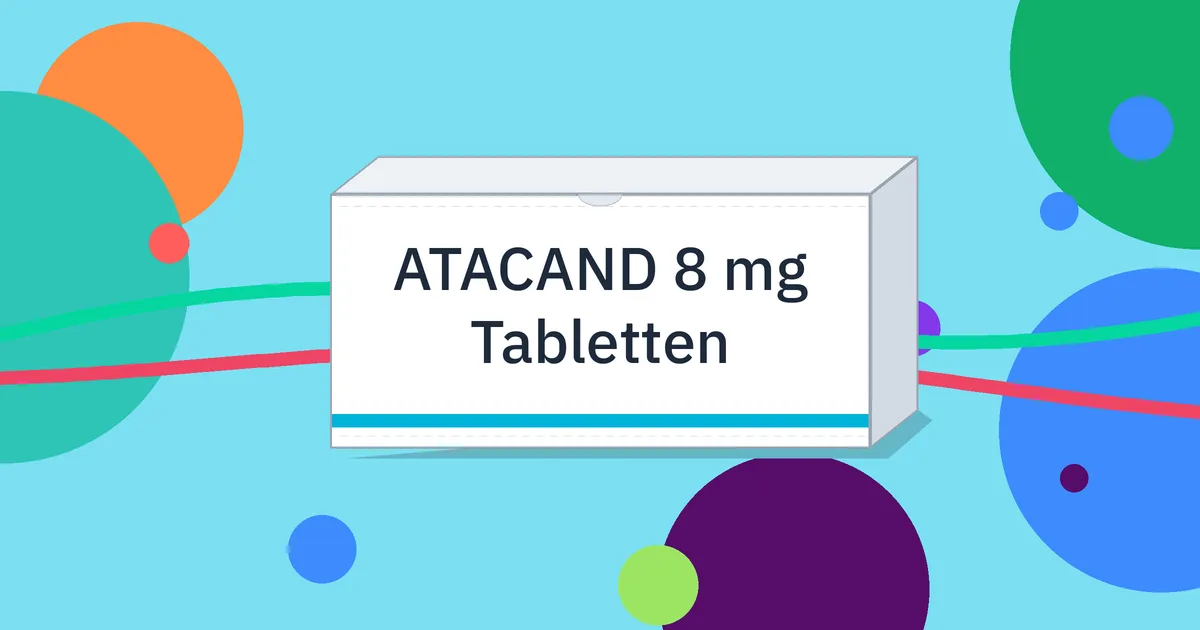 Symbolbild: Packung mit der Aufschrift ATACAND 8 mg Tabletten (PZN 03525683) – Verfügbarkeit und Bezug in Apotheken in Frankfurt am Main