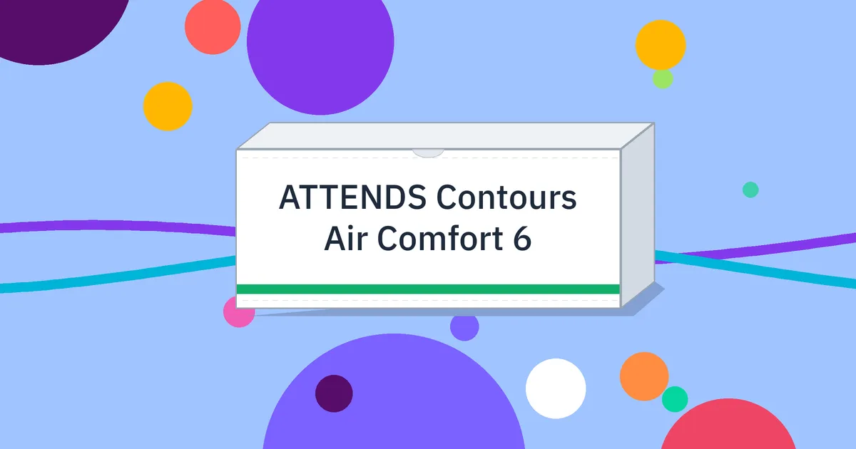 Symbolbild: Packung mit der Aufschrift ATTENDS Contours Air Comfort 6 (PZN 07528388) – Verfügbarkeit und Bezug in Apotheken in Frankfurt am Main