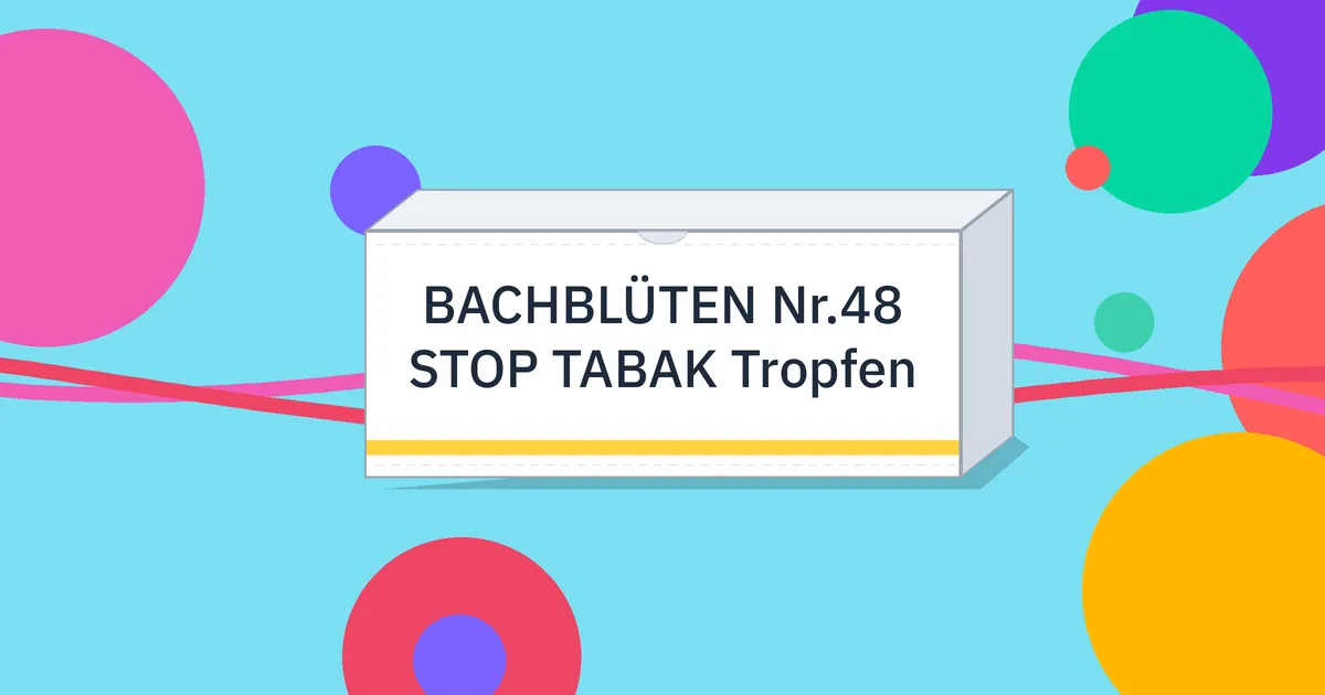 Symbolbild: Packung mit der Aufschrift BACHBLÜTEN Nr.48 STOP TABAK Tropfen (PZN 19850149) – Verfügbarkeit und Bezug in Apotheken in Frankfurt am Main
