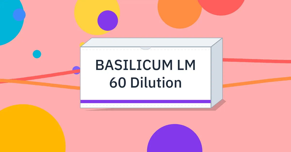 Symbolbild: Packung mit der Aufschrift BASILICUM LM 60 Dilution (PZN 12790987) – Verfügbarkeit und Bezug in Apotheken in Frankfurt am Main