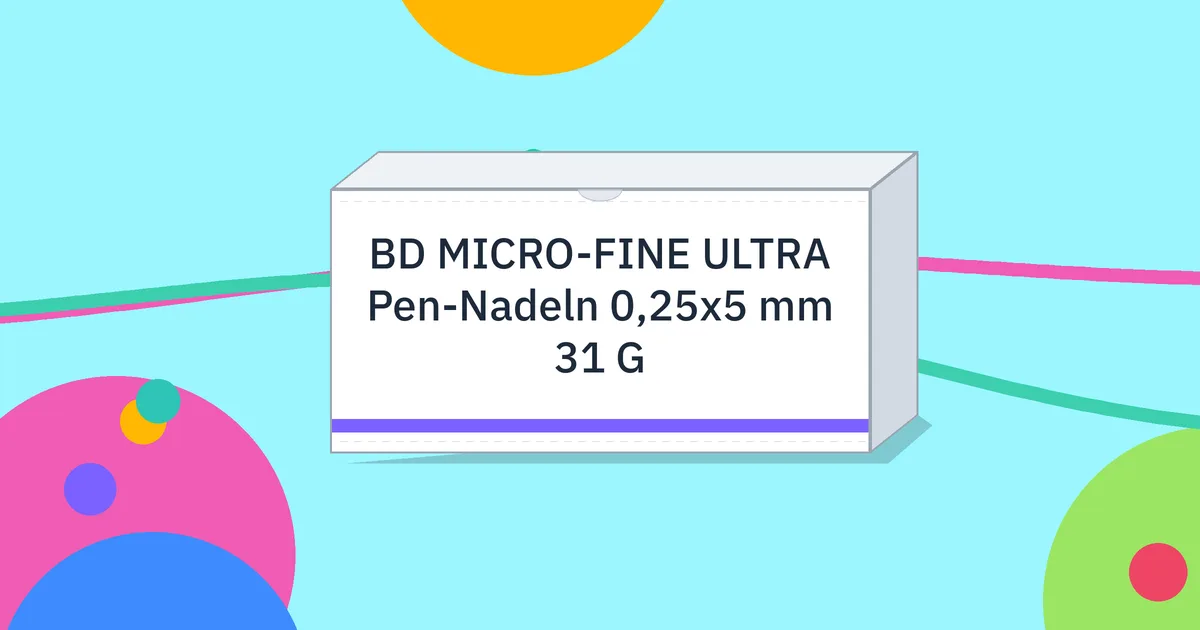 Symbolbild: Packung mit der Aufschrift BD MICRO-FINE ULTRA Pen-Nadeln 0,25x5 mm 31 G (PZN 10183651) – Verfügbarkeit und Bezug in Apotheken in Frankfurt am Main