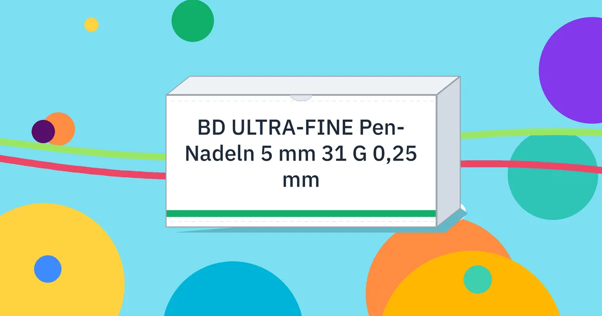 Symbolbild: Packung mit der Aufschrift BD ULTRA-FINE Pen-Nadeln 5 mm 31 G 0,25 mm (PZN 16537127) – Verfügbarkeit und Bezug in Apotheken in Frankfurt am Main