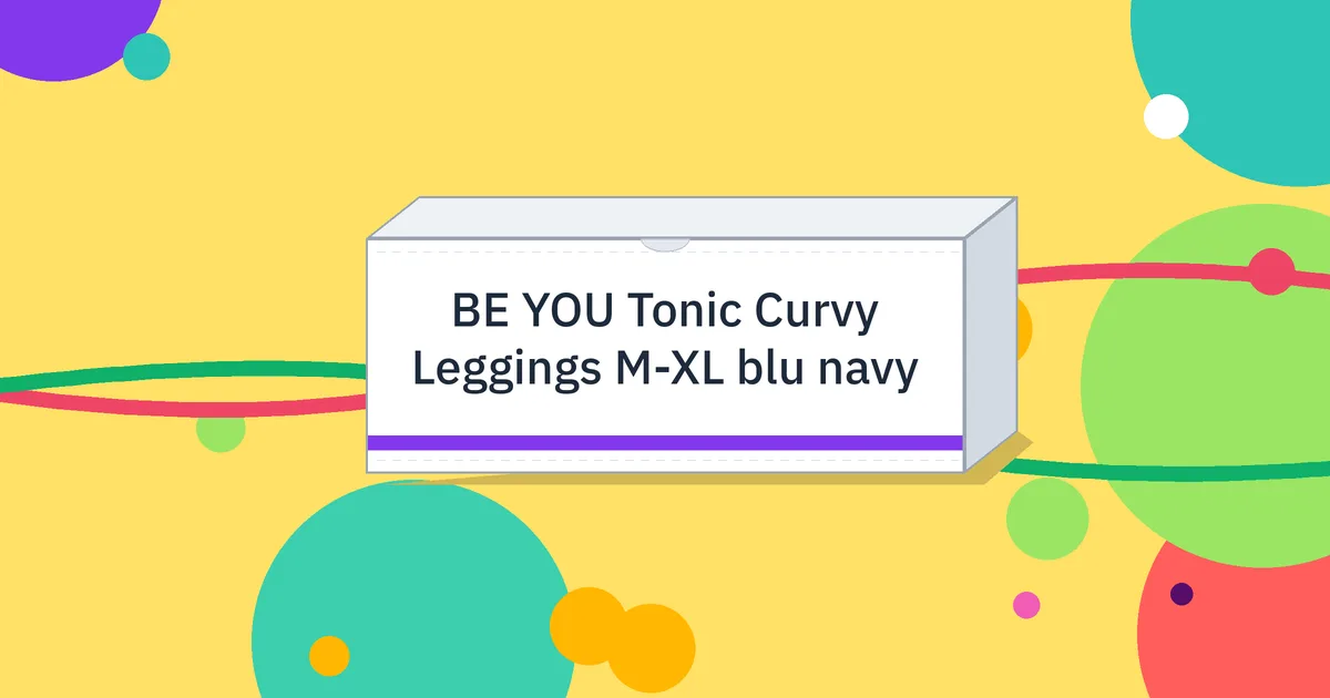 Symbolbild: Packung mit der Aufschrift BE YOU Tonic Curvy Leggings M-XL blu navy (PZN 20376629) – Verfügbarkeit und Bezug in Apotheken in Frankfurt am Main