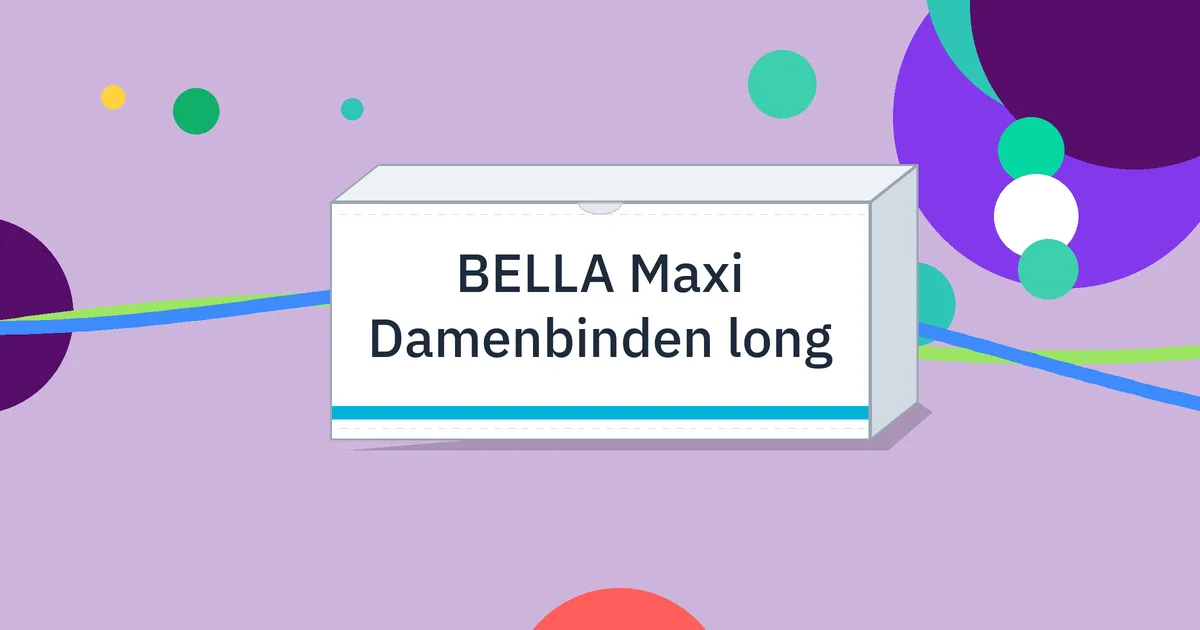 Symbolbild: Packung mit der Aufschrift BELLA Maxi Damenbinden long (PZN 17368299) – Verfügbarkeit und Bezug in Apotheken in Frankfurt am Main