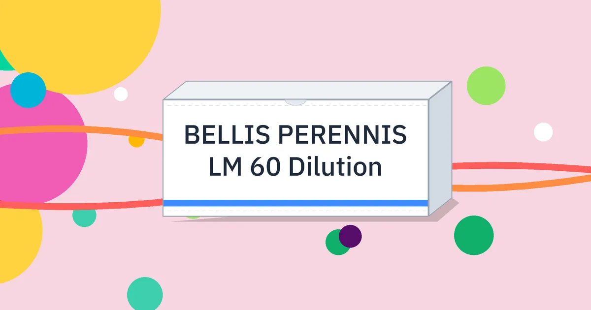 Symbolbild: Packung mit der Aufschrift BELLIS PERENNIS LM 60 Dilution (PZN 12791834) – Verfügbarkeit und Bezug in Apotheken in Frankfurt am Main
