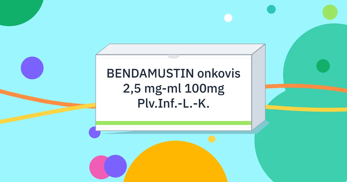 Symbolbild: Packung mit der Aufschrift BENDAMUSTIN onkovis 2,5 mg-ml 100mg Plv.Inf.-L.-K. (PZN 11177813) – Verfügbarkeit und Bezug in Apotheken in Frankfurt am Main