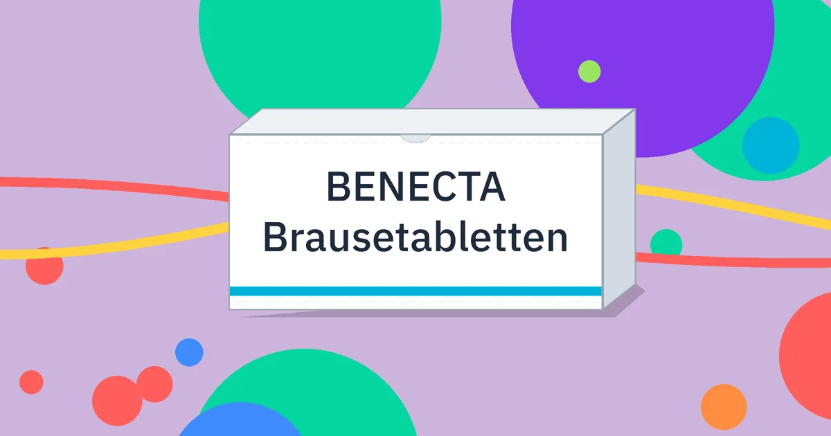 Symbolbild: Packung mit der Aufschrift BENECTA Brausetabletten (PZN 16935187) – Verfügbarkeit und Bezug in Apotheken in Frankfurt am Main