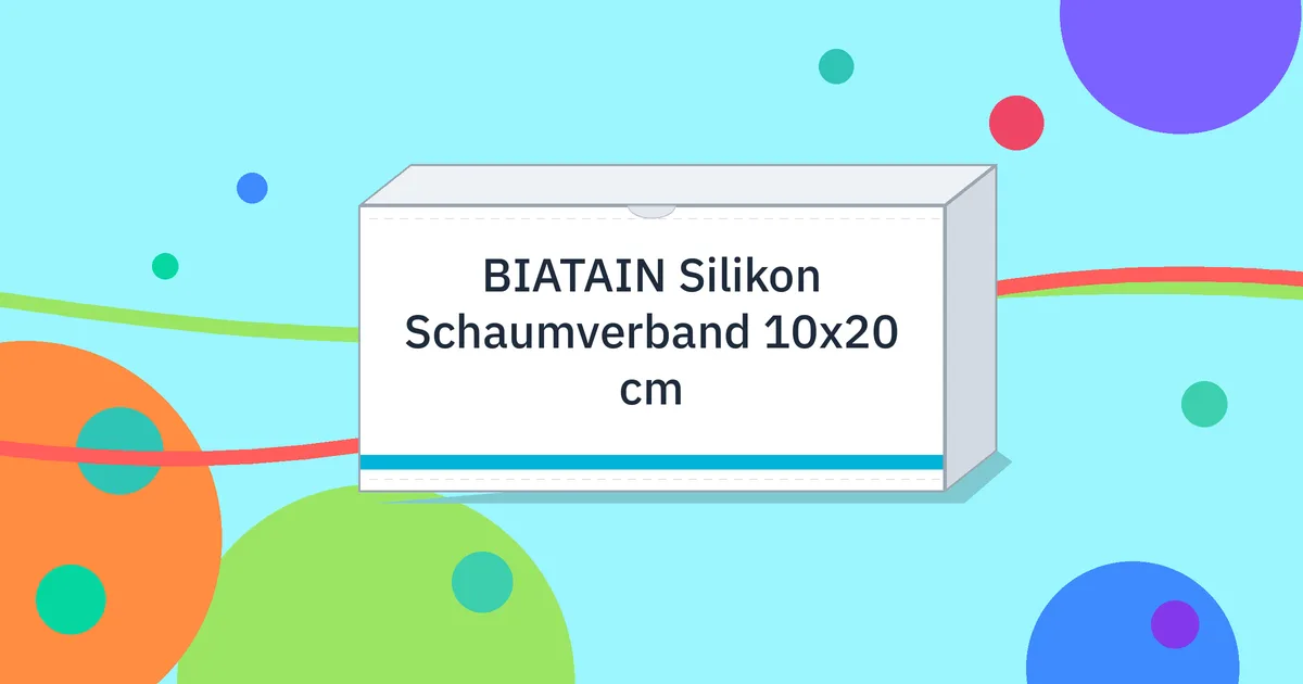 Symbolbild: Packung mit der Aufschrift BIATAIN Silikon Schaumverband 10x20 cm (PZN 12738662) – Verfügbarkeit und Bezug in Apotheken in Frankfurt am Main