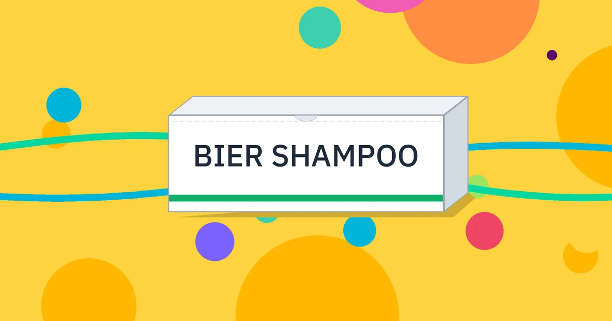 Symbolbild: Packung mit der Aufschrift BIER SHAMPOO (PZN 13972638) – Verfügbarkeit und Bezug in Apotheken in Frankfurt am Main