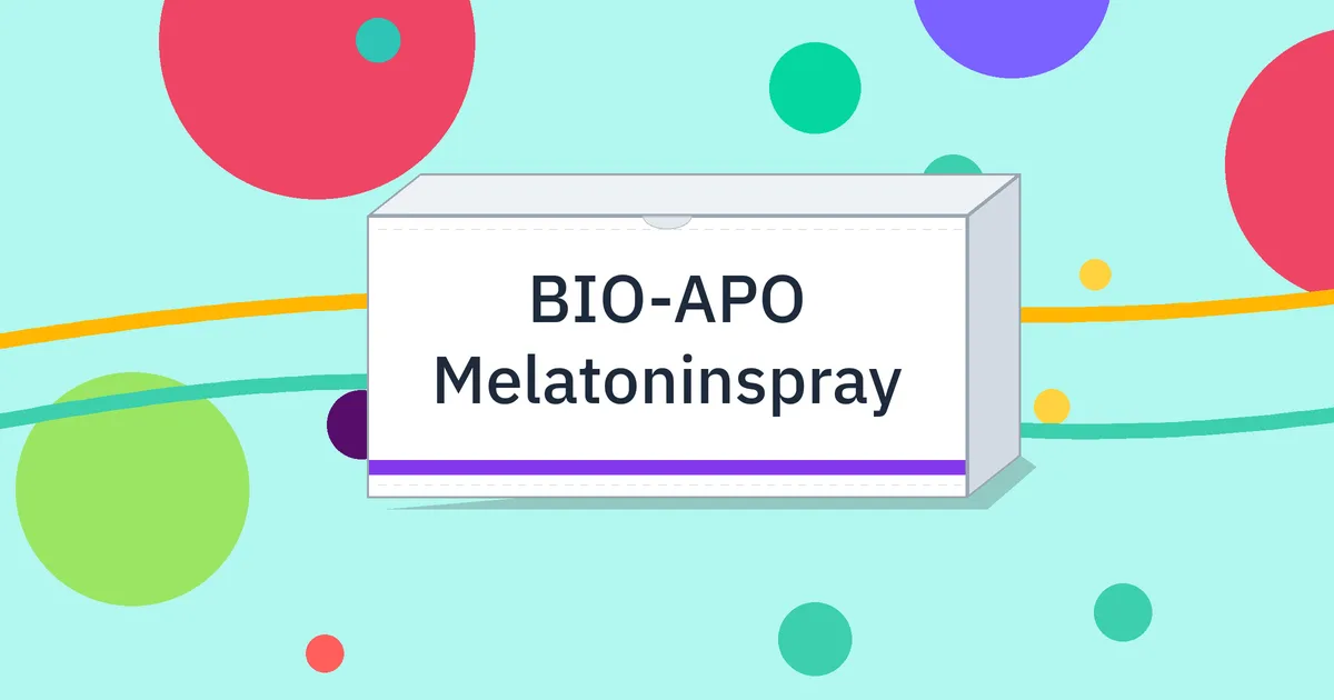 Symbolbild: Packung mit der Aufschrift BIO-APO Melatoninspray (PZN 19964858) – Verfügbarkeit und Bezug in Apotheken in Frankfurt am Main