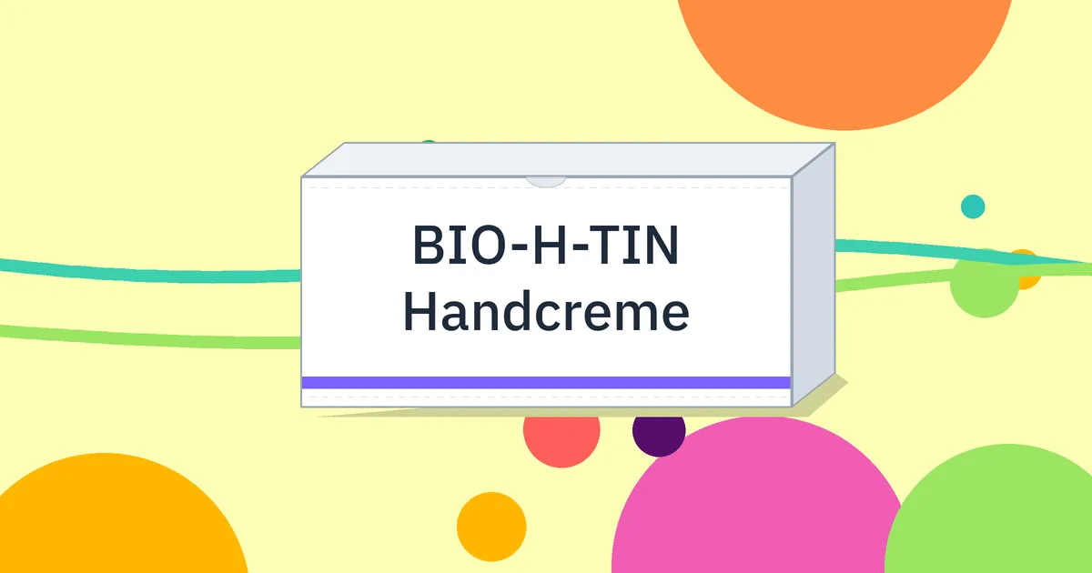 Symbolbild: Packung mit der Aufschrift BIO-H-TIN Handcreme (PZN 07578618) – Verfügbarkeit und Bezug in Apotheken in Frankfurt am Main