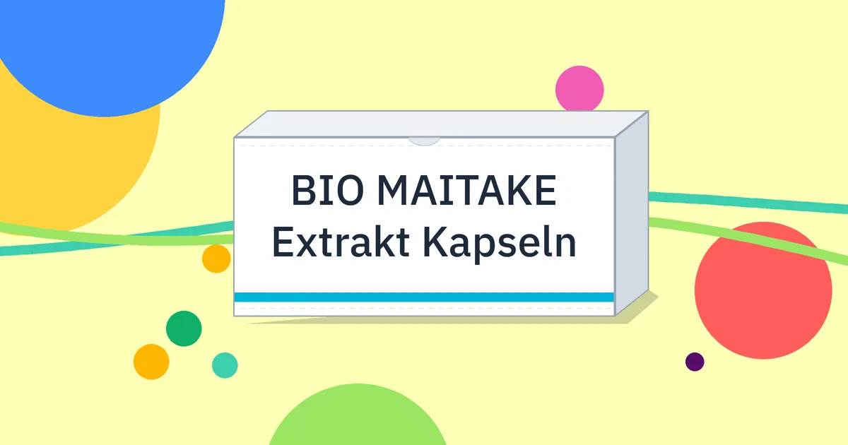 Symbolbild: Packung mit der Aufschrift BIO MAITAKE Extrakt Kapseln (PZN 11552205) – Verfügbarkeit und Bezug in Apotheken in Frankfurt am Main