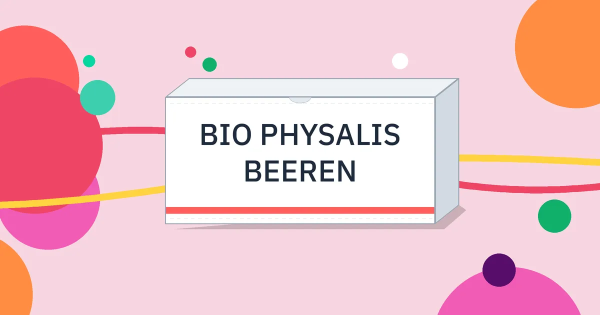 Symbolbild: Packung mit der Aufschrift BIO PHYSALIS BEEREN (PZN 10009137) – Verfügbarkeit und Bezug in Apotheken in Frankfurt am Main