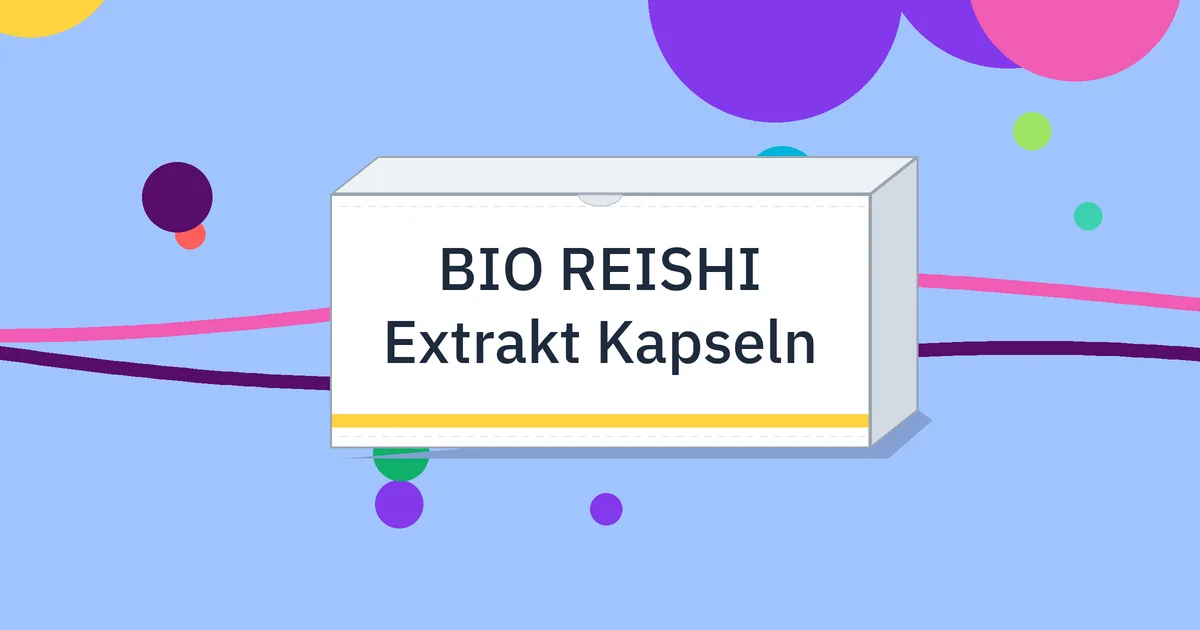 Symbolbild: Packung mit der Aufschrift BIO REISHI Extrakt Kapseln (PZN 11552234) – Verfügbarkeit und Bezug in Apotheken in Frankfurt am Main