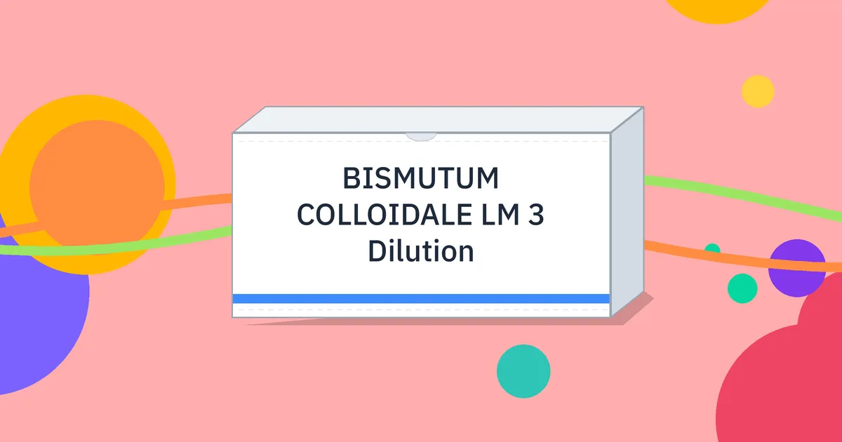 Symbolbild: Packung mit der Aufschrift BISMUTUM COLLOIDALE LM 3 Dilution (PZN 13385740) – Verfügbarkeit und Bezug in Apotheken in Frankfurt am Main