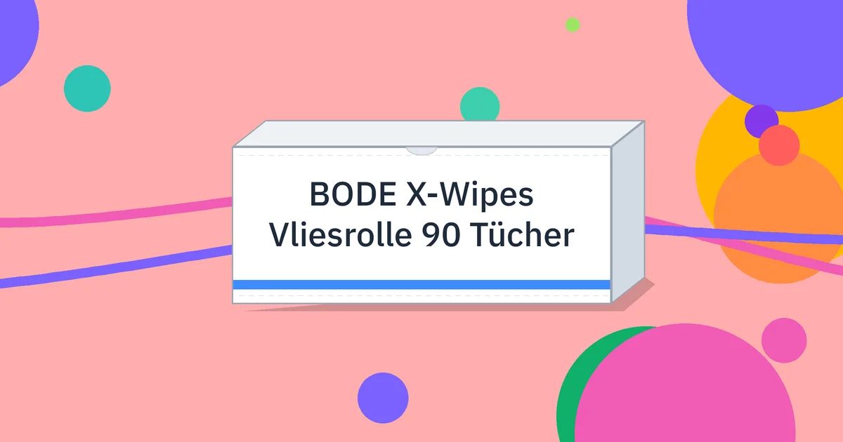 Symbolbild: Packung mit der Aufschrift BODE X-Wipes Vliesrolle 90 Tücher (PZN 14442078) – Verfügbarkeit und Bezug in Apotheken in Frankfurt am Main
