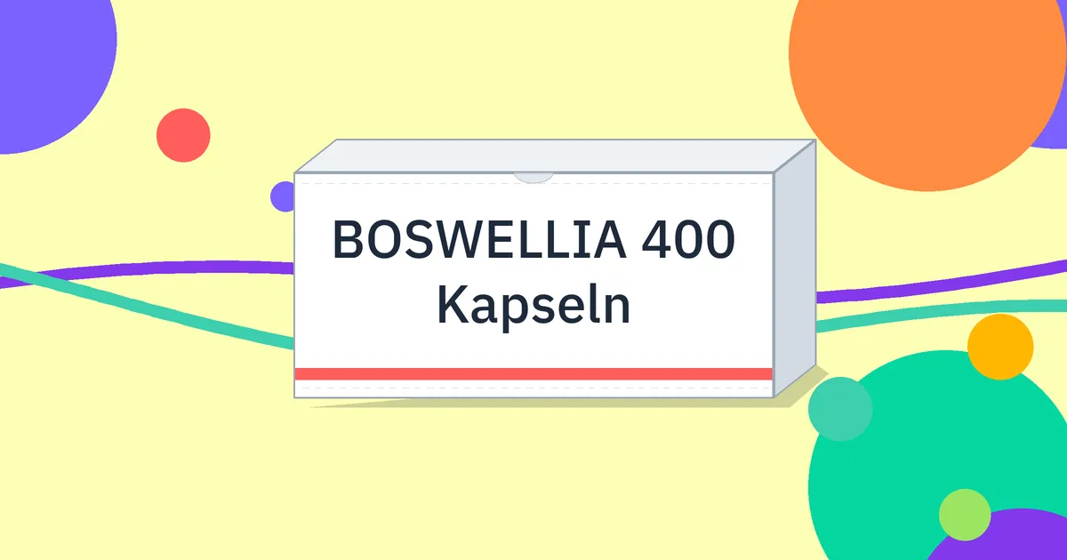 Symbolbild: Packung mit der Aufschrift BOSWELLIA 400 Kapseln (PZN 03081393) – Verfügbarkeit und Bezug in Apotheken in Frankfurt am Main