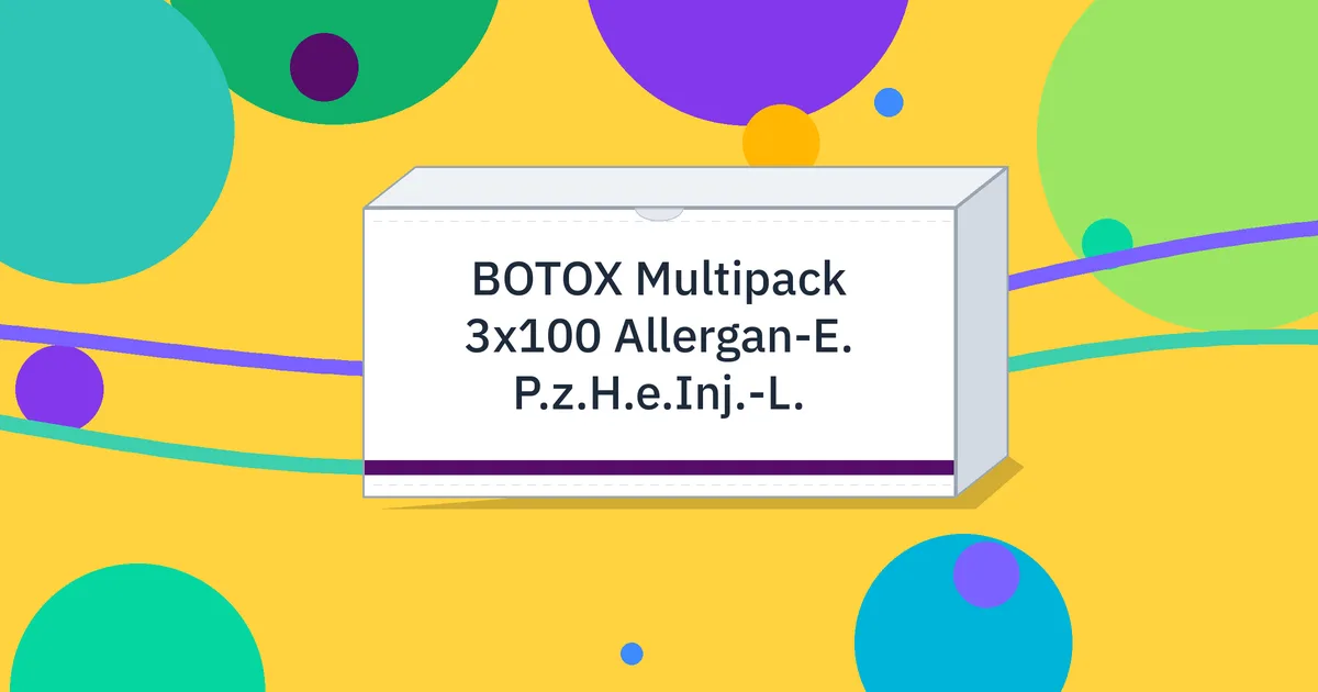 Symbolbild: Packung mit der Aufschrift BOTOX Multipack 3x100 Allergan-E. P.z.H.e.Inj.-L. (PZN 16232706) – Verfügbarkeit und Bezug in Apotheken in Frankfurt am Main