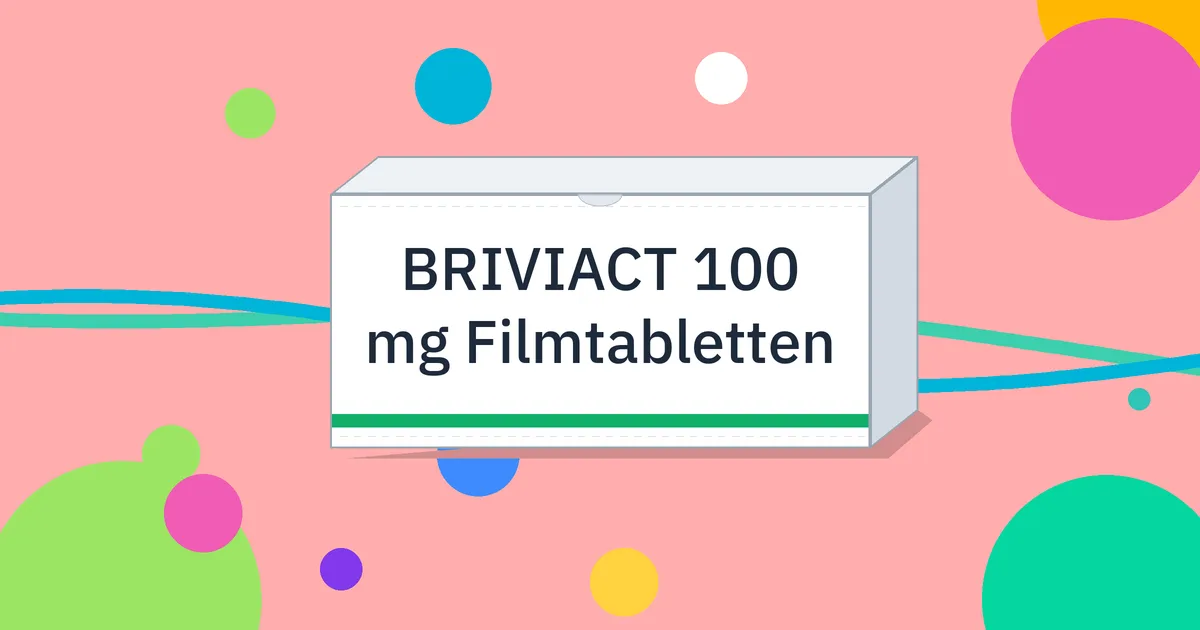 Symbolbild: Packung mit der Aufschrift BRIVIACT 100 mg Filmtabletten (PZN 12482607) – Verfügbarkeit und Bezug in Apotheken in Frankfurt am Main