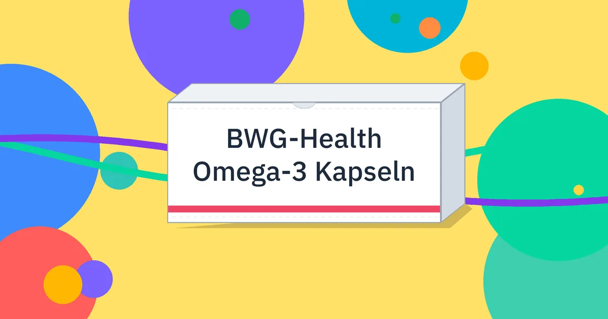 Symbolbild: Packung mit der Aufschrift BWG-Health Omega-3 Kapseln (PZN 18502179) – Verfügbarkeit und Bezug in Apotheken in Frankfurt am Main