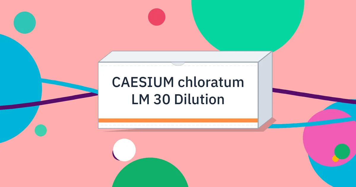 Symbolbild: Packung mit der Aufschrift CAESIUM chloratum LM 30 Dilution (PZN 03503925) – Verfügbarkeit und Bezug in Apotheken in Frankfurt am Main