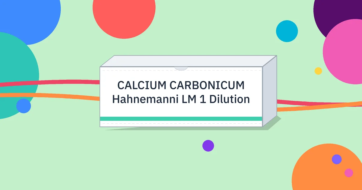 Symbolbild: Packung mit der Aufschrift CALCIUM CARBONICUM Hahnemanni LM 1 Dilution (PZN 12803371) – Verfügbarkeit und Bezug in Apotheken in Frankfurt am Main