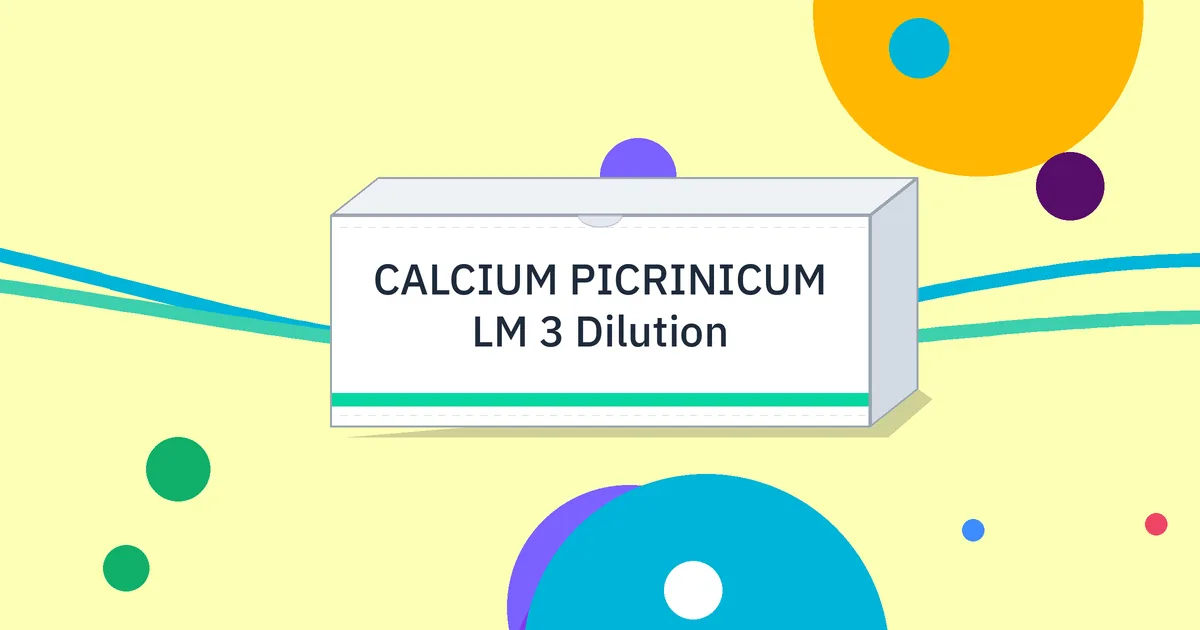 Symbolbild: Packung mit der Aufschrift CALCIUM PICRINICUM LM 3 Dilution (PZN 13410573) – Verfügbarkeit und Bezug in Apotheken in Frankfurt am Main