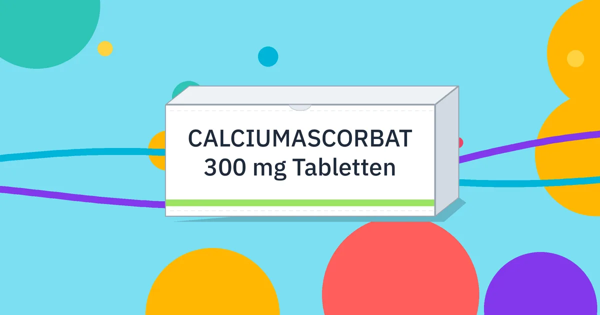Symbolbild: Packung mit der Aufschrift CALCIUMASCORBAT 300 mg Tabletten (PZN 02530937) – Verfügbarkeit und Bezug in Apotheken in Frankfurt am Main
