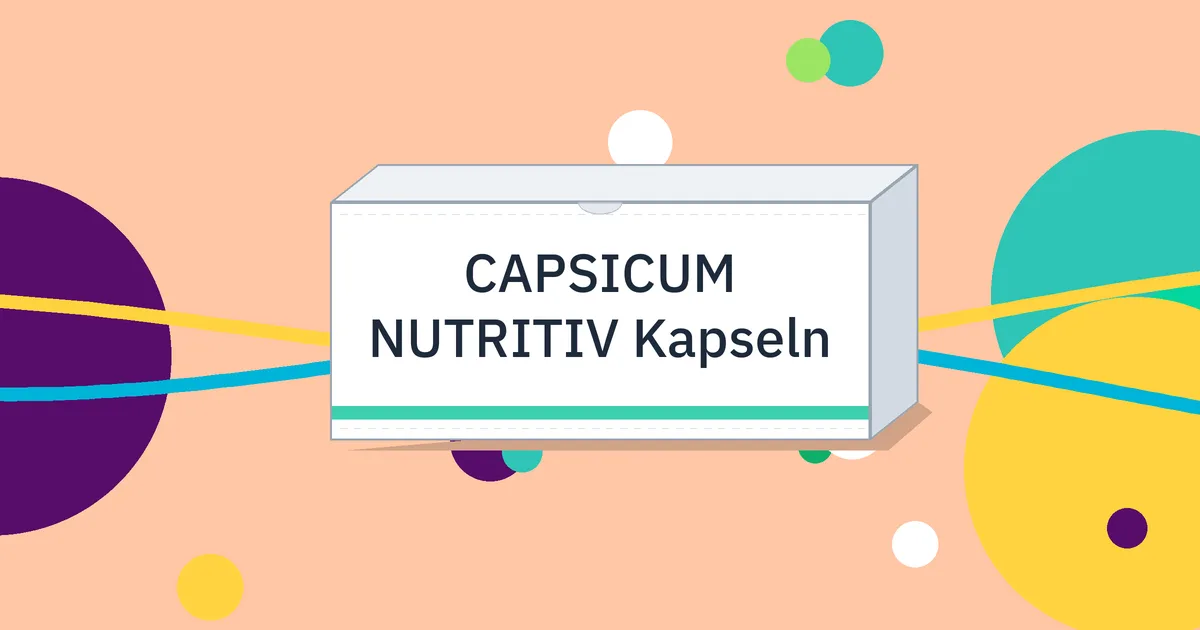 Symbolbild: Packung mit der Aufschrift CAPSICUM NUTRITIV Kapseln (PZN 04346729) – Verfügbarkeit und Bezug in Apotheken in Frankfurt am Main