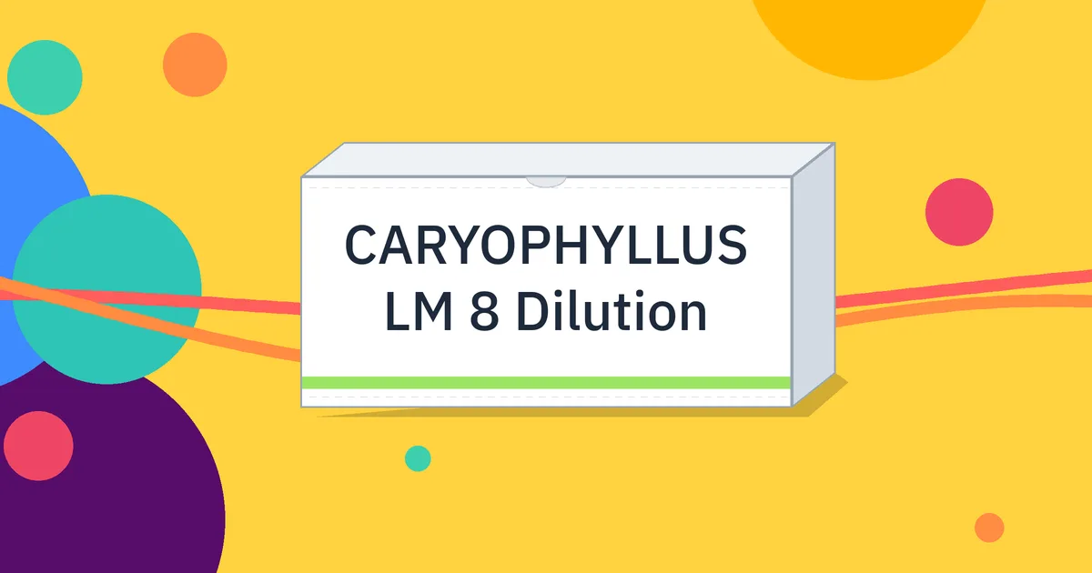 Symbolbild: Packung mit der Aufschrift CARYOPHYLLUS LM 8 Dilution (PZN 13431894) – Verfügbarkeit und Bezug in Apotheken in Frankfurt am Main