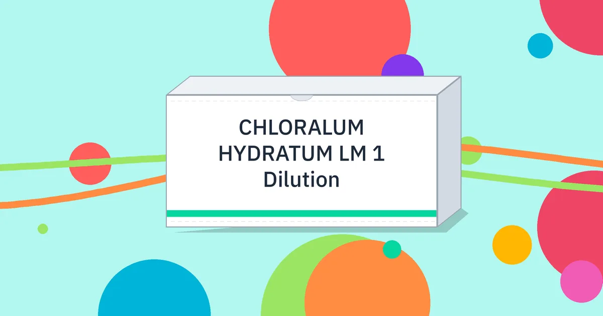 Symbolbild: Packung mit der Aufschrift CHLORALUM HYDRATUM LM 1 Dilution (PZN 13443928) – Verfügbarkeit und Bezug in Apotheken in Frankfurt am Main
