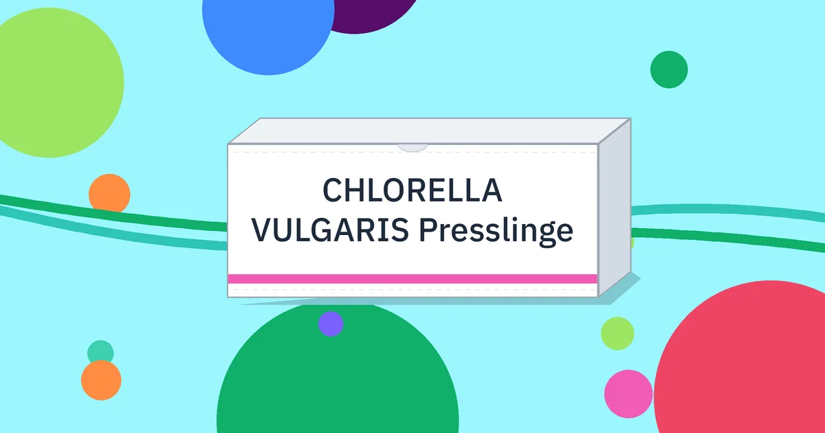 Symbolbild: Packung mit der Aufschrift CHLORELLA VULGARIS Presslinge (PZN 17292136) – Verfügbarkeit und Bezug in Apotheken in Frankfurt am Main
