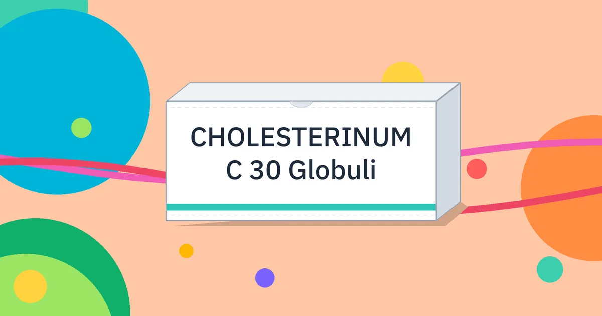 Symbolbild: Packung mit der Aufschrift CHOLESTERINUM C 30 Globuli (PZN 04212271) – Verfügbarkeit und Bezug in Apotheken in Frankfurt am Main