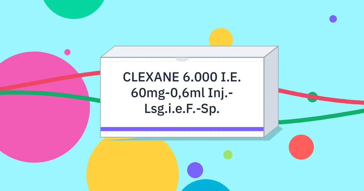 Symbolbild: Packung mit der Aufschrift CLEXANE 6.000 I.E. 60mg-0,6ml Inj.-Lsg.i.e.F.-Sp. (PZN 06766737) – Verfügbarkeit und Bezug in Apotheken in Frankfurt am Main