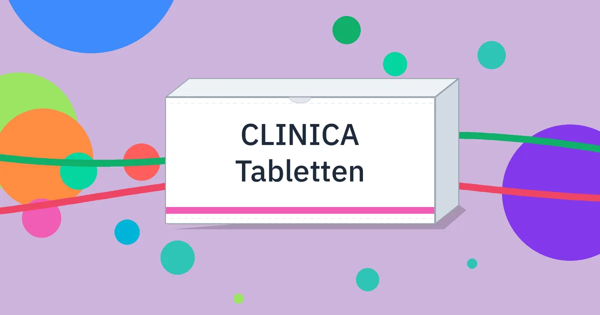 Symbolbild: Packung mit der Aufschrift CLINICA Tabletten (PZN 19556214) – Verfügbarkeit und Bezug in Apotheken in Frankfurt am Main