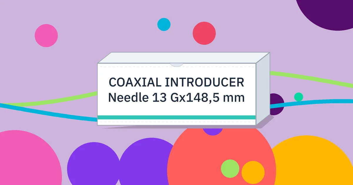 Symbolbild: Packung mit der Aufschrift COAXIAL INTRODUCER Needle 13 Gx148,5 mm (PZN 14383938) – Verfügbarkeit und Bezug in Apotheken in Frankfurt am Main