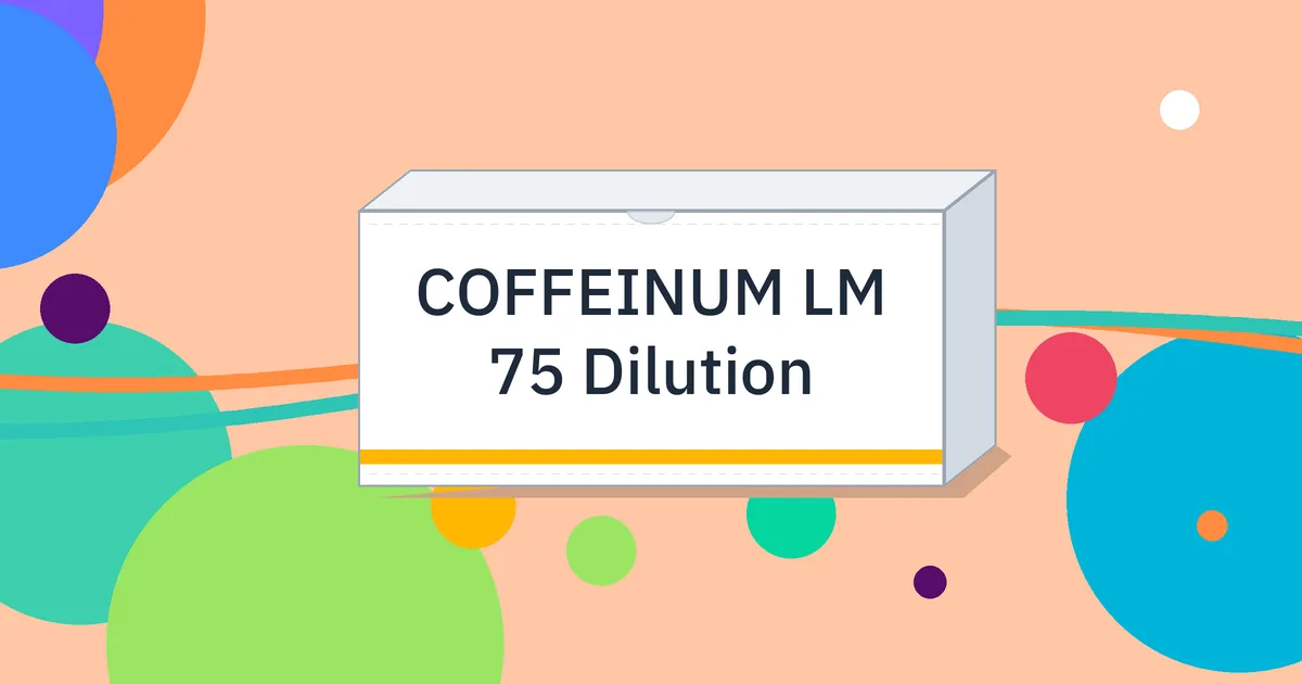 Symbolbild: Packung mit der Aufschrift COFFEINUM LM 75 Dilution (PZN 12832036) – Verfügbarkeit und Bezug in Apotheken in Frankfurt am Main