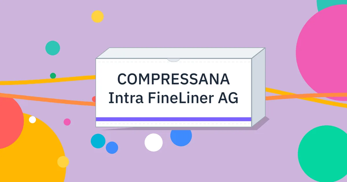 Symbolbild: Packung mit der Aufschrift COMPRESSANA Intra FineLiner AG (PZN 19151813) – Verfügbarkeit und Bezug in Apotheken in Frankfurt am Main