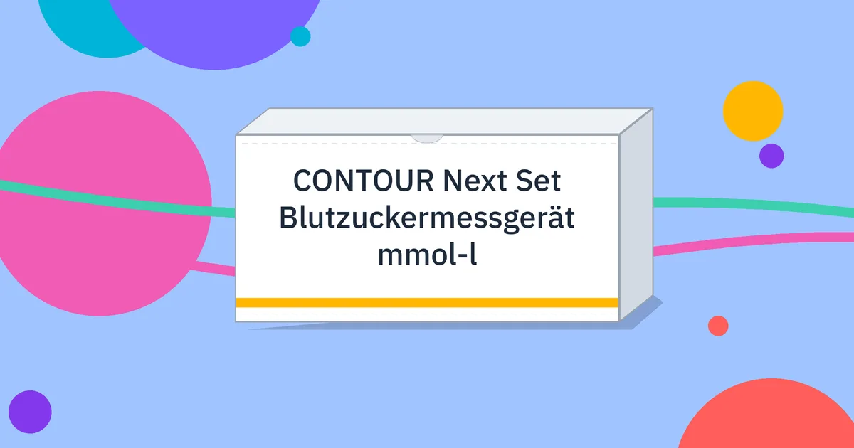 Symbolbild: Packung mit der Aufschrift CONTOUR Next Set Blutzuckermessgerät mmol-l (PZN 08884435) – Verfügbarkeit und Bezug in Apotheken in Frankfurt am Main