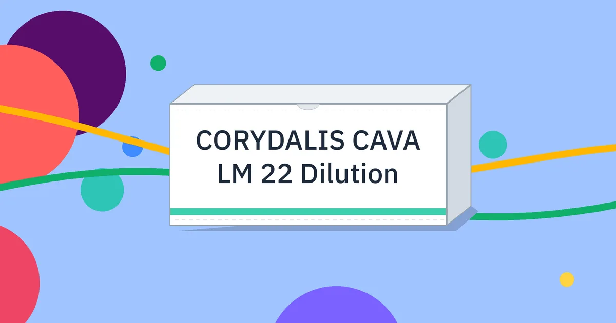 Symbolbild: Packung mit der Aufschrift CORYDALIS CAVA LM 22 Dilution (PZN 13453654) – Verfügbarkeit und Bezug in Apotheken in Frankfurt am Main