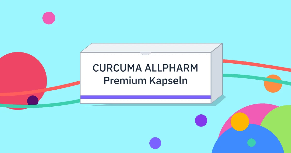 Symbolbild: Packung mit der Aufschrift CURCUMA ALLPHARM Premium Kapseln (PZN 13839046) – Verfügbarkeit und Bezug in Apotheken in Frankfurt am Main