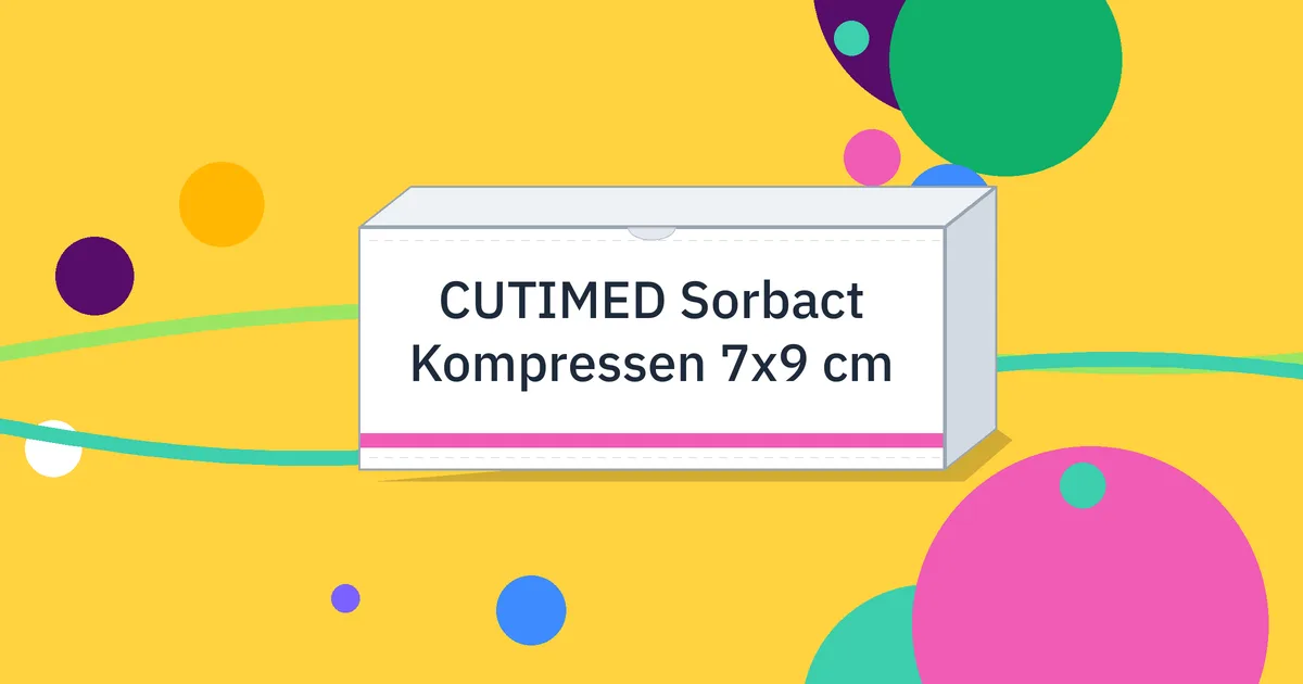 Symbolbild: Packung mit der Aufschrift CUTIMED Sorbact Kompressen 7x9 cm (PZN 12596245) – Verfügbarkeit und Bezug in Apotheken in Frankfurt am Main