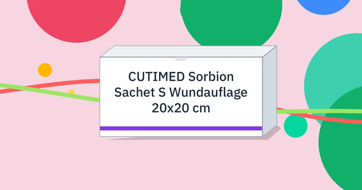 Symbolbild: Packung mit der Aufschrift CUTIMED Sorbion Sachet S Wundauflage 20x20 cm (PZN 16788912) – Verfügbarkeit und Bezug in Apotheken in Frankfurt am Main