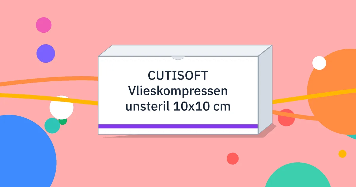 Symbolbild: Packung mit der Aufschrift CUTISOFT Vlieskompressen unsteril 10x10 cm (PZN 11184115) – Verfügbarkeit und Bezug in Apotheken in Frankfurt am Main