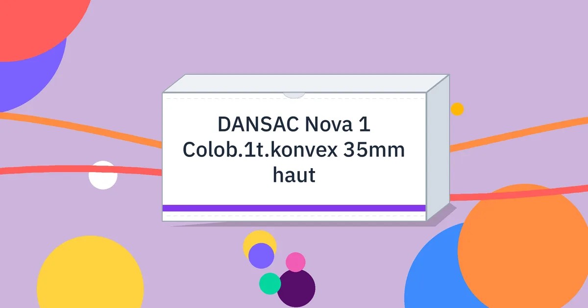 Symbolbild: Packung mit der Aufschrift DANSAC Nova 1 Colob.1t.konvex 35mm haut (PZN 03755006) – Verfügbarkeit und Bezug in Apotheken in Frankfurt am Main